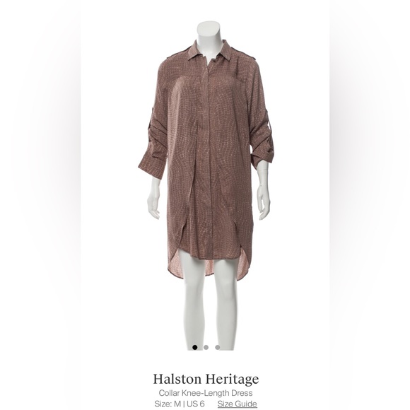 Halston Heritage | Dresses | Halston Animal Print Shirt Dress | Poshmark